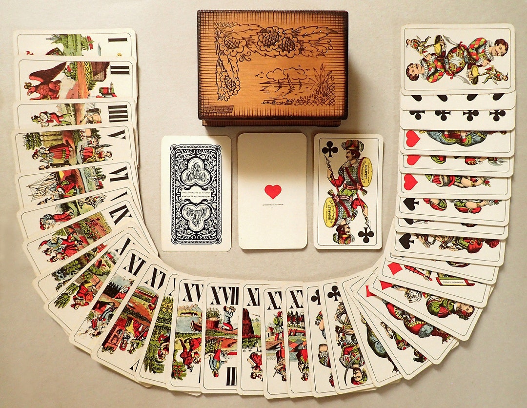 Vintage Big Large Taroky Tarock Tarot Playing Cards Deck From 1950s ...