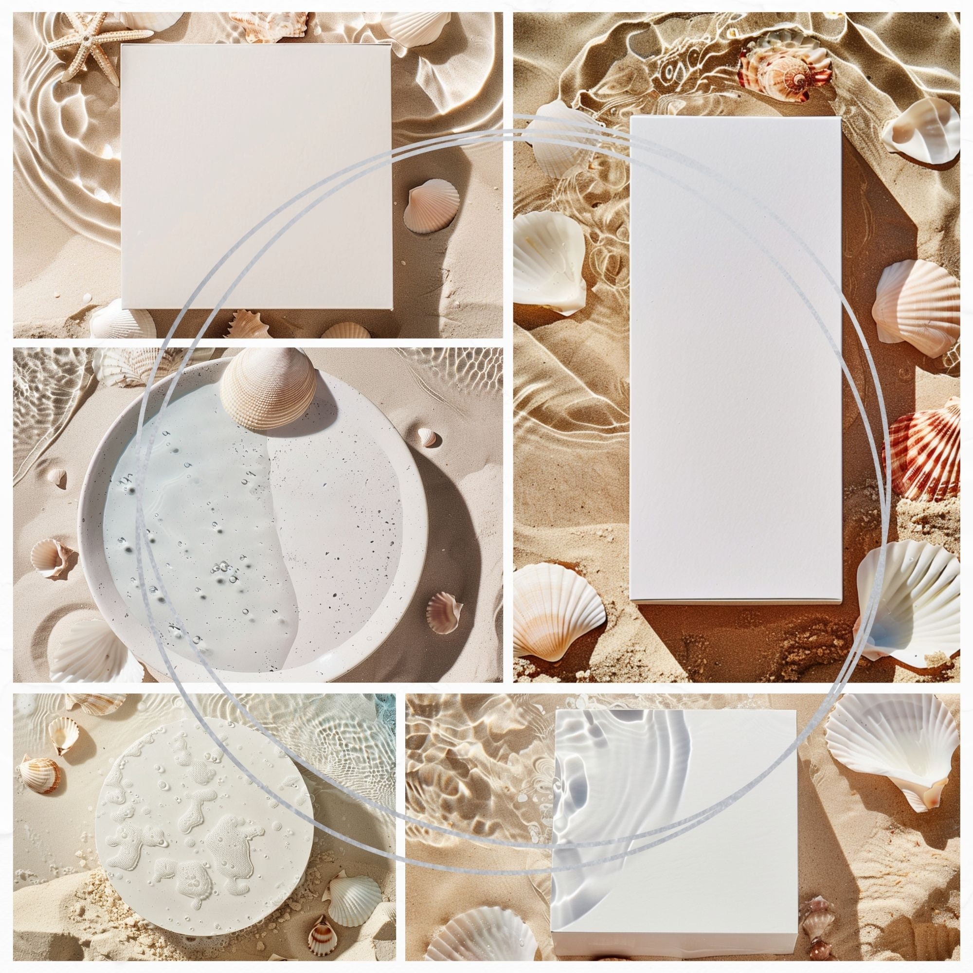 Seashell Mockup, Slabs, Beach, Product Mockup, Flatlay Images, Stock ...