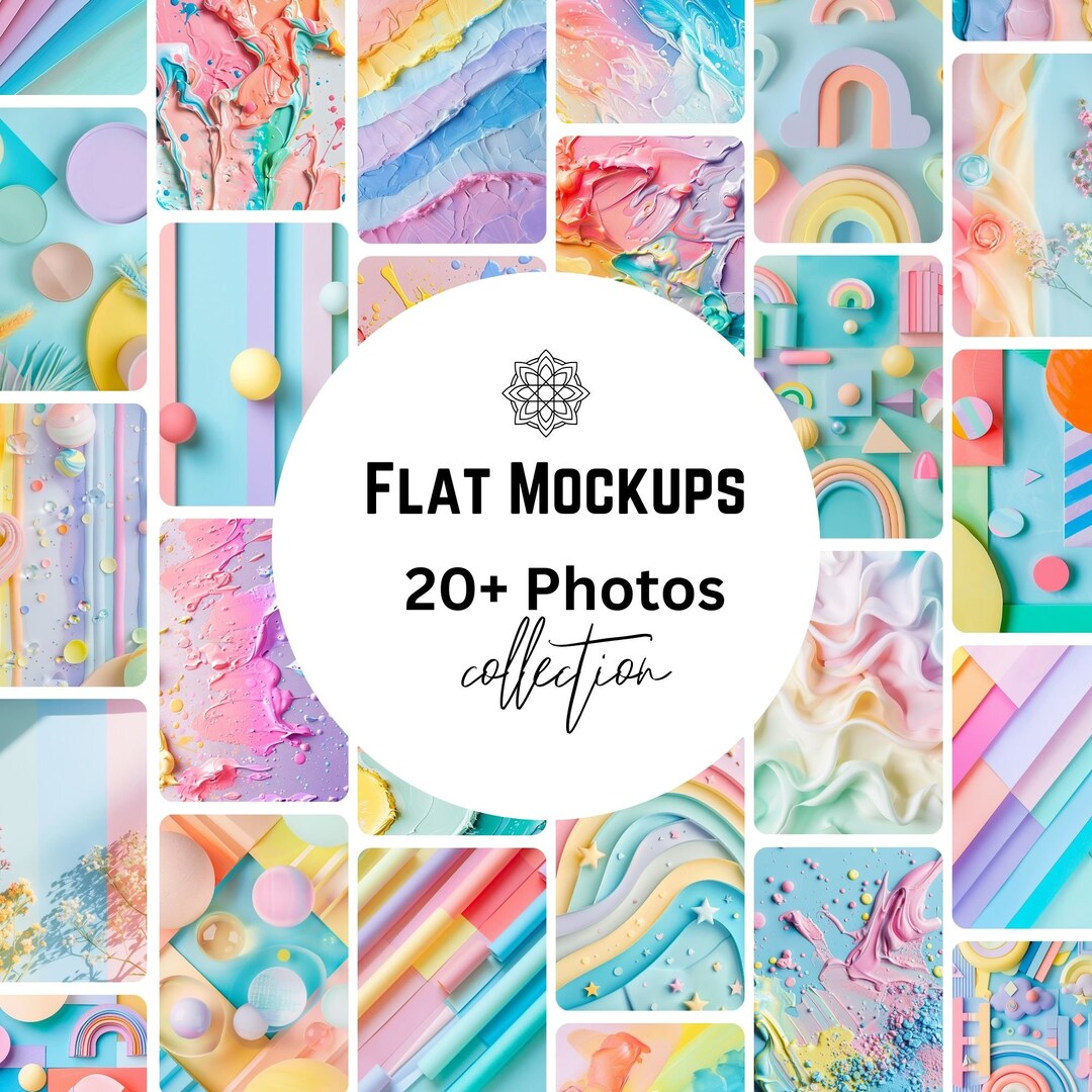 Rainbow Wallpaper, Digital Paper, Colorful, Flatlay Images, Stock ...