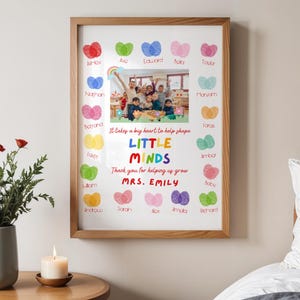 Thumbprint Teacher Appreciation Gift: Personalized Class Keepsake ...