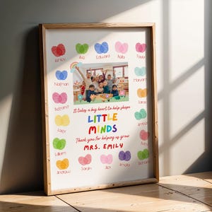 Thumbprint Teacher Appreciation Gift: Personalized Class Keepsake ...
