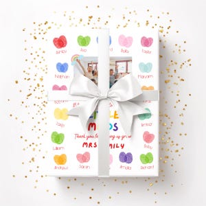 Thumbprint Teacher Appreciation Gift: Personalized Class Keepsake ...