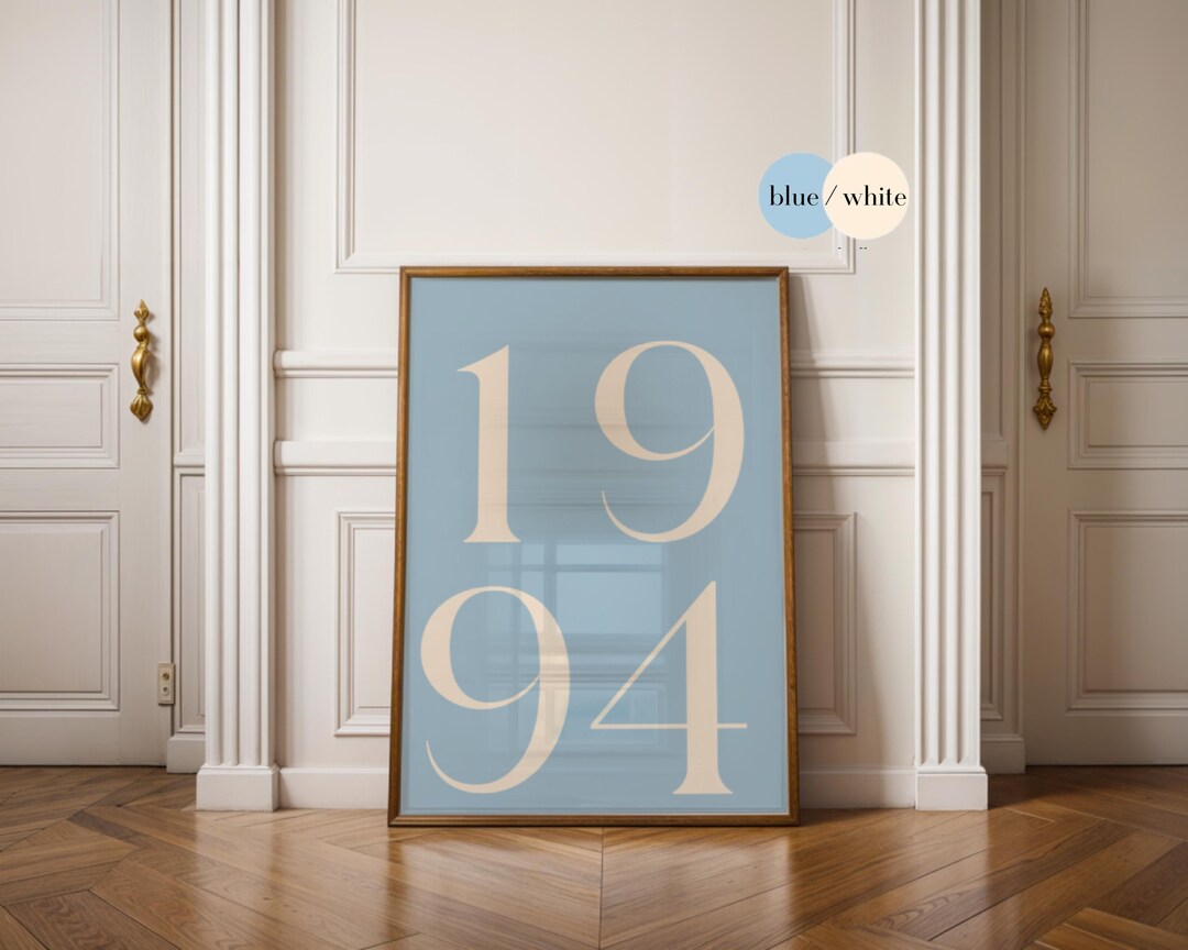 Retro Custom Birth Year Print, Birth Poster, Birthday Gift ...