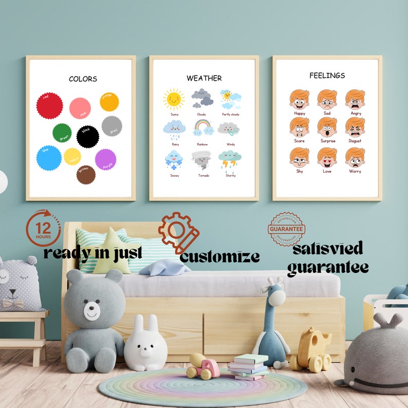 Educational Poster for Classroom Set of 15 Homeschool Printable ...
