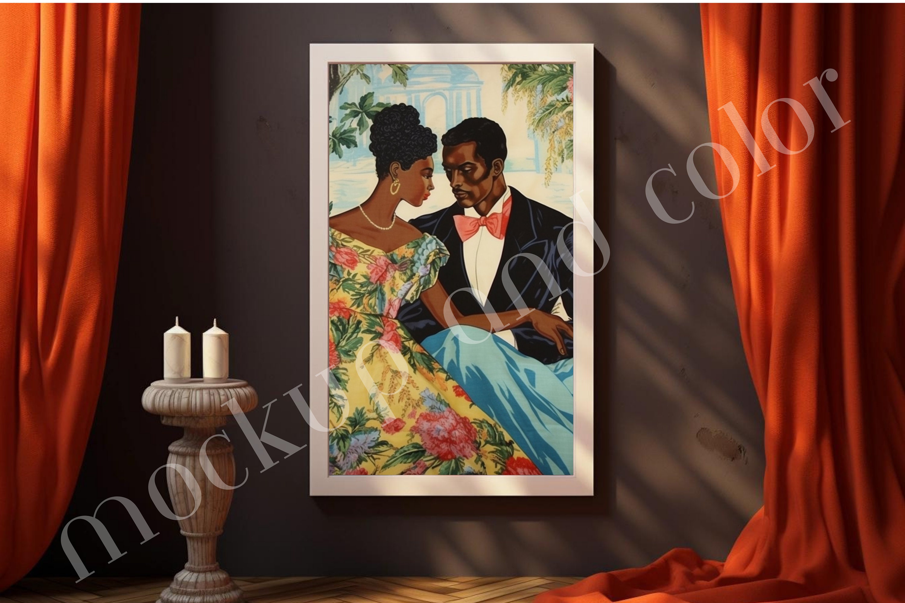 Digital Art Frame to Display Art Images. Luxury, Fancy Frame Mockup to ...