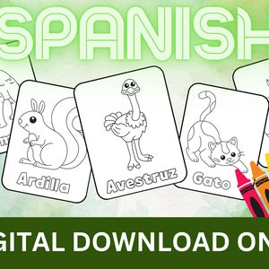 Kids Spanish Learning Activities, Coloring Learning Activities for ...