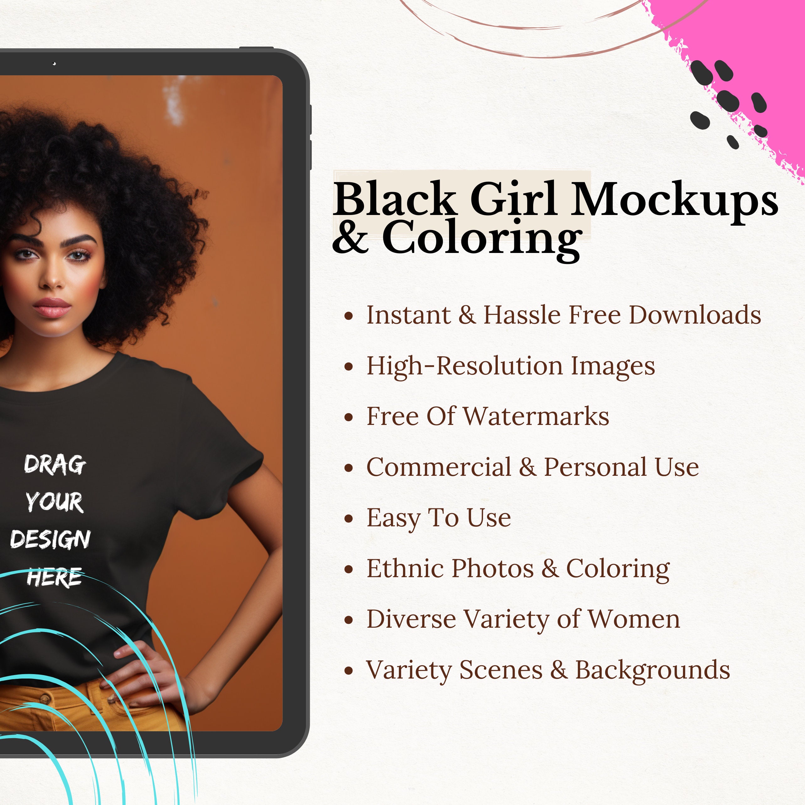 Black Girl Activity Sheets for Kids and Adults, Coloring Pages for Fun ...