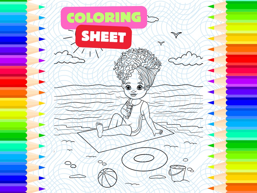 Black Girl Activity Sheets for Kids and Adults, Coloring Pages for Fun ...