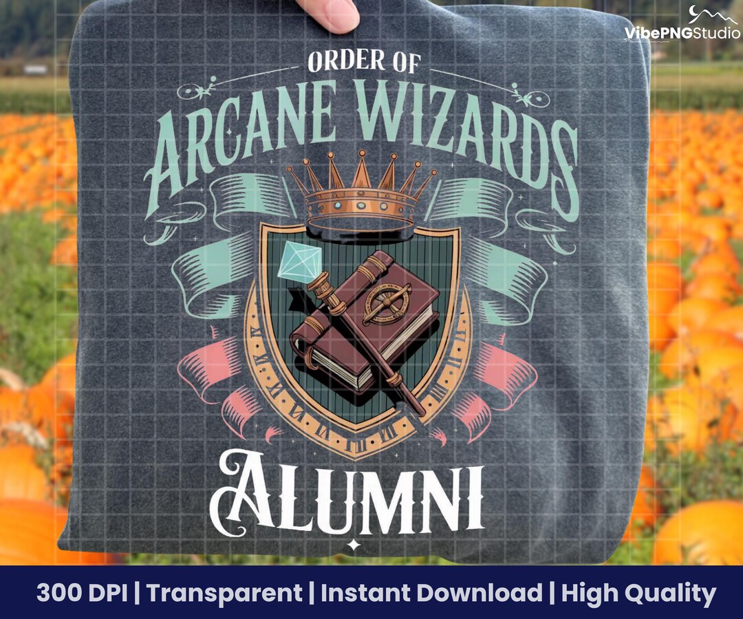 Arcane Wizards Alumni PNG, Fantasy Book Crest (digital Download) - Etsy