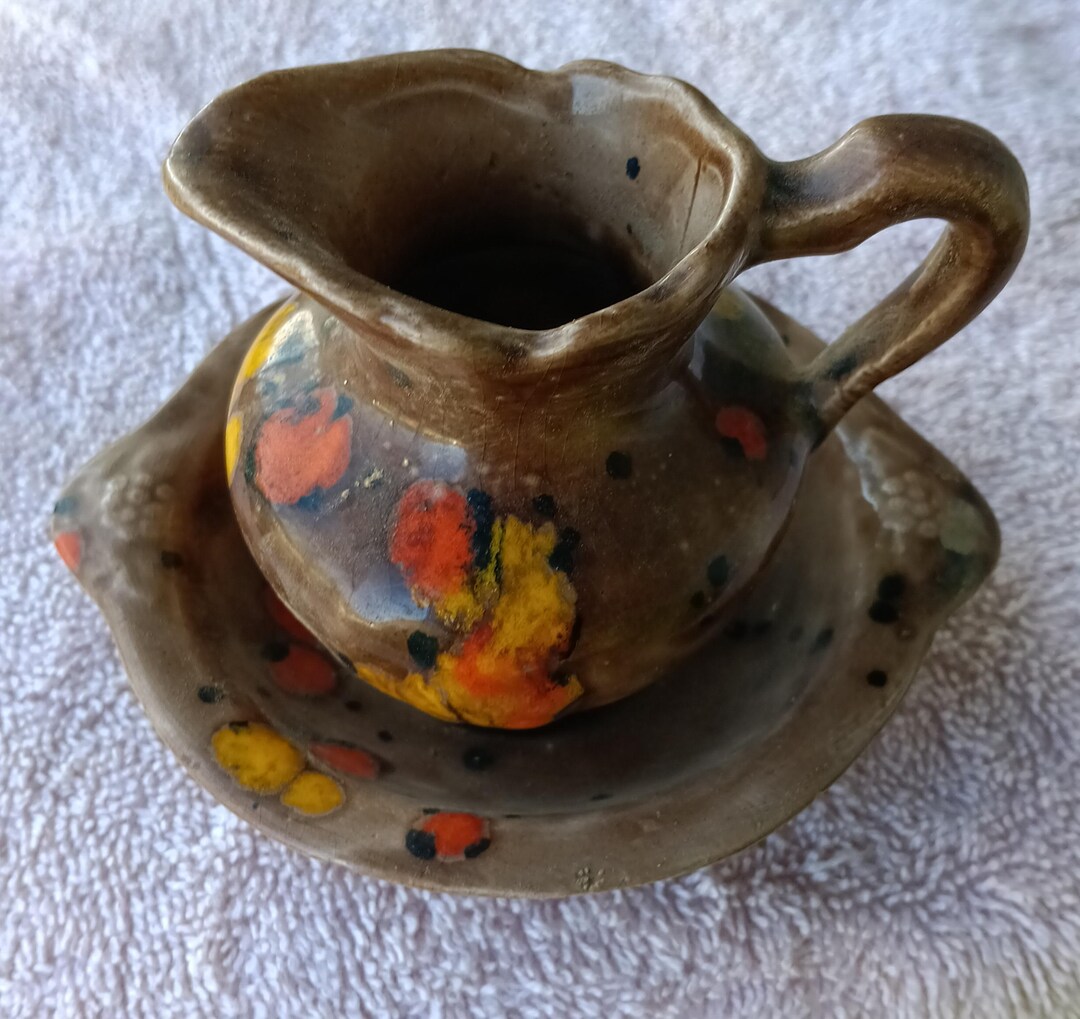 Ceramic Miniature Pitcher and Basin - Etsy