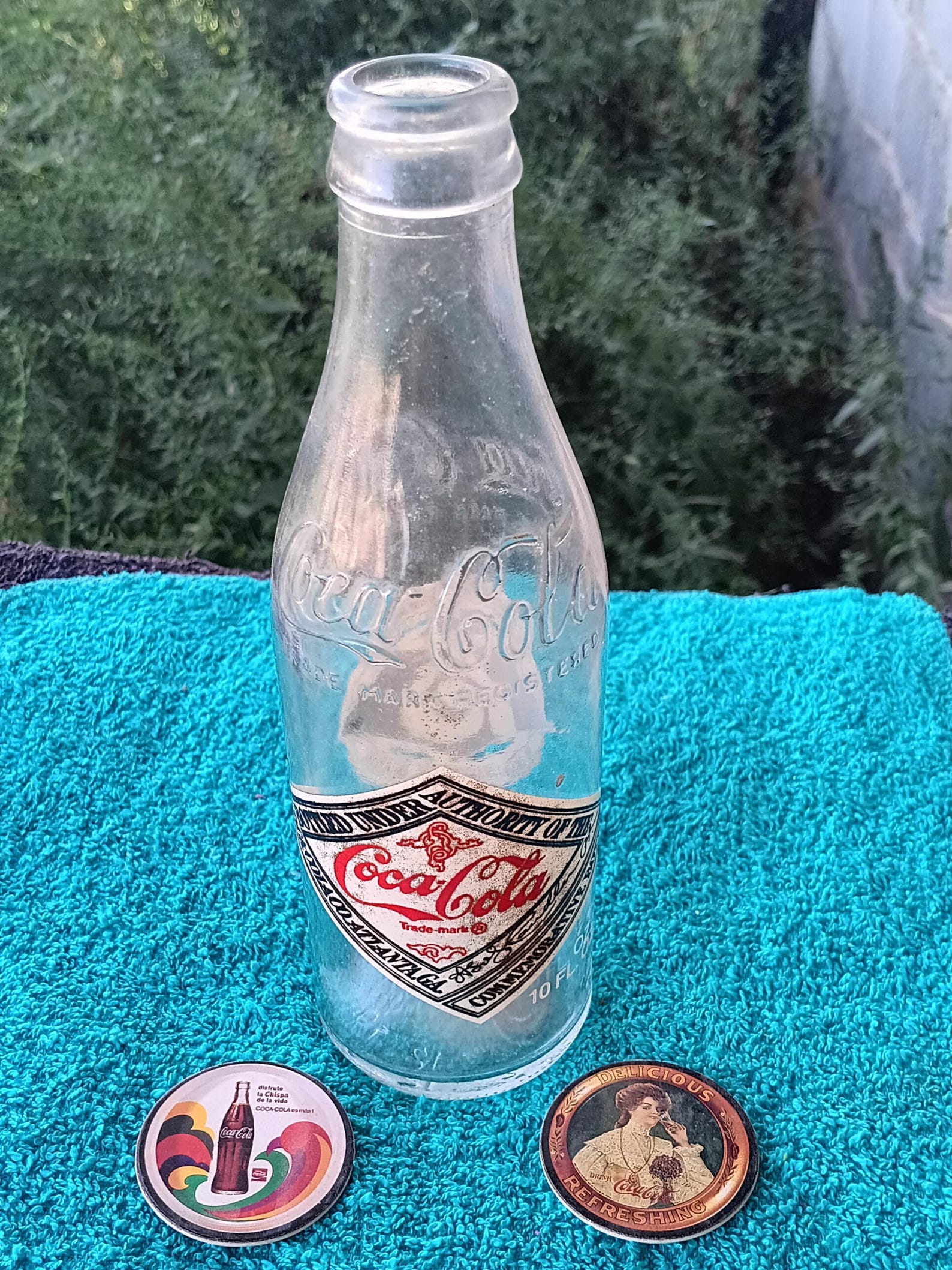 Coca Cola 75th Anniversary Bottle and Two Advertisement Pogs - Etsy
