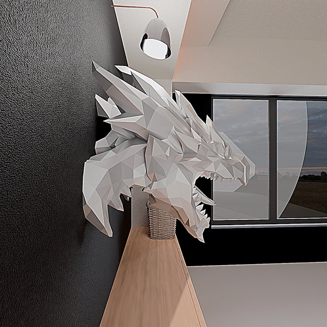 Rathalos Papercraft/dragon Head/3d Origami/pdf Printable Pattern/diy ...