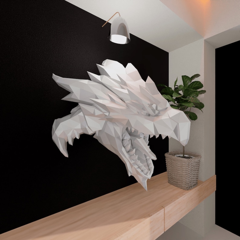 Rathalos Papercraft/dragon Head/3d Origami/pdf Printable Pattern/diy ...