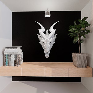 Alduin Papercraft/dragon Paper Head/3d Origami/dragon Sculpture ...