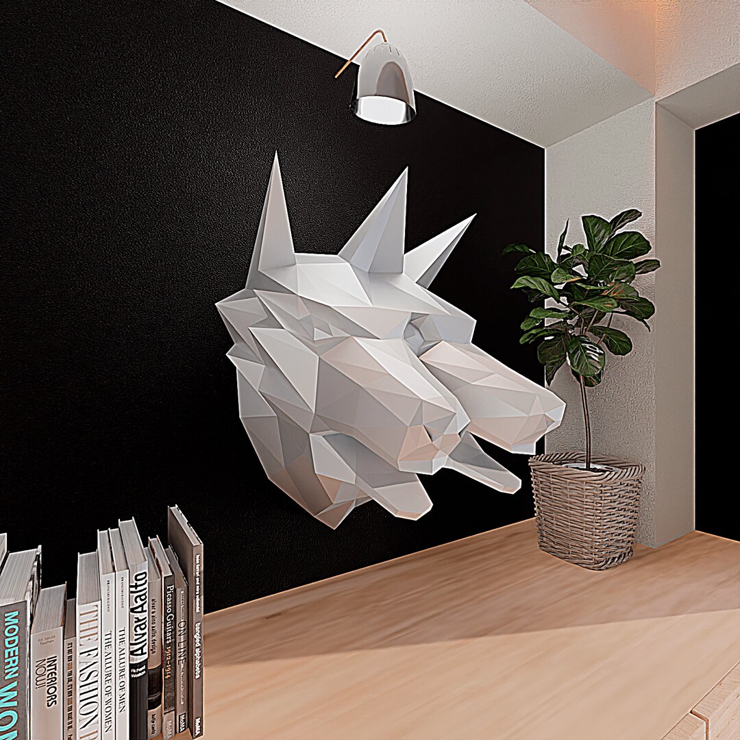 Mutant Dog Origami/printable 3d Model/diy Papercraft/wall Decor/dog ...