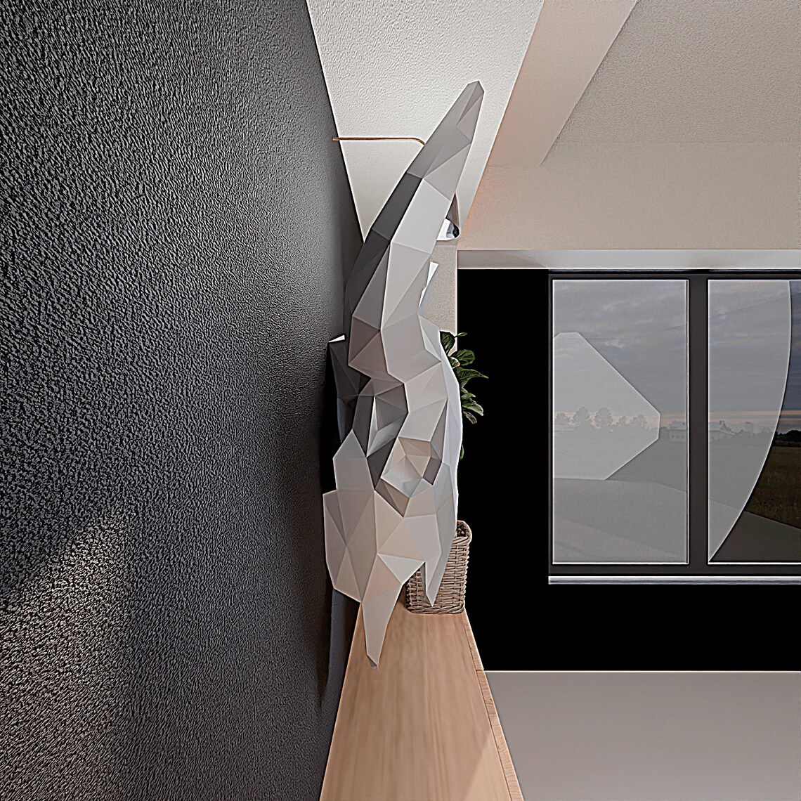 Bison Papercraft/animal Head/3d Origami/diy Papercraft/animal Decor/low ...