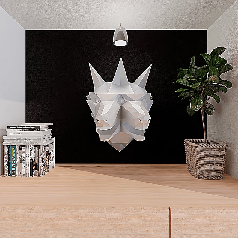 Mutant Dog Origami/printable 3d Model/diy Papercraft/wall Decor/dog ...