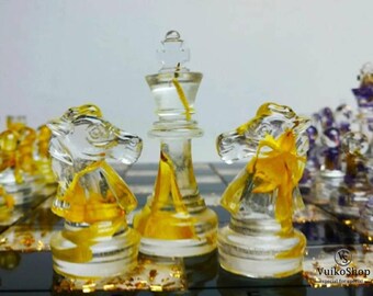 Custom Chess Sets With Chess Board 2 Chessboard Sizes - Etsy
