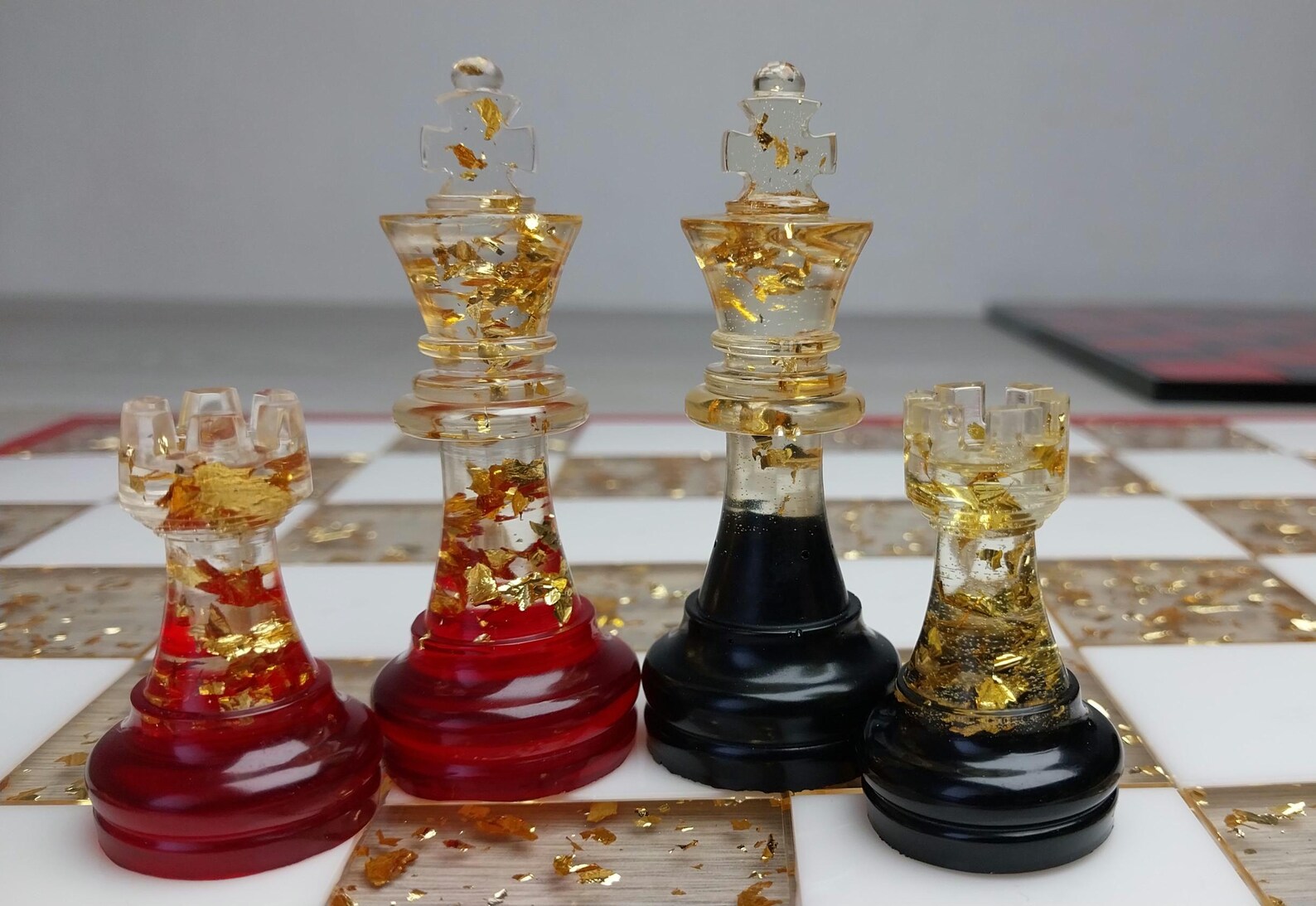 Chess Set Handmade | Epoxy Resin Chess Pieces | Size of King 7cm (2.75 ...