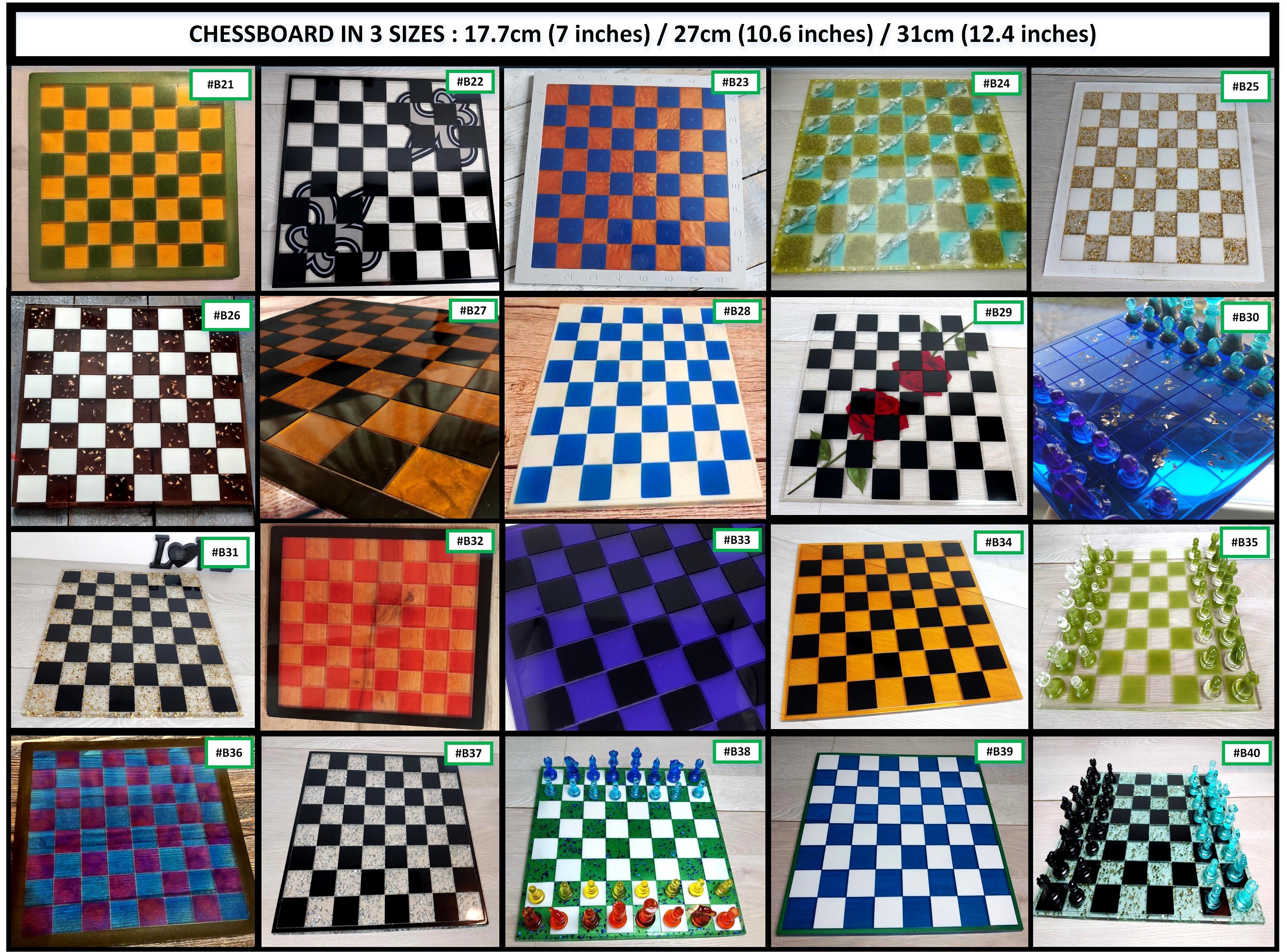 Custom Colors Chess Set With Chess Board or Without Size of King 7cm 2. ...