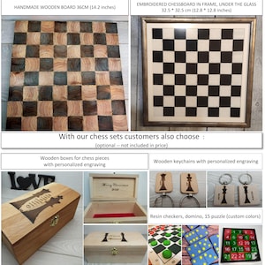 Custom Colors Chess Set With Chess Board or Without Size of King 7cm 2. ...