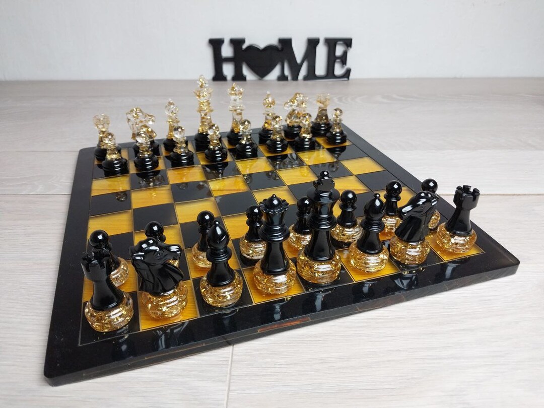 Epoxy Resin Chess Sets | Set With Chessboard or Chess Pieces Only ...