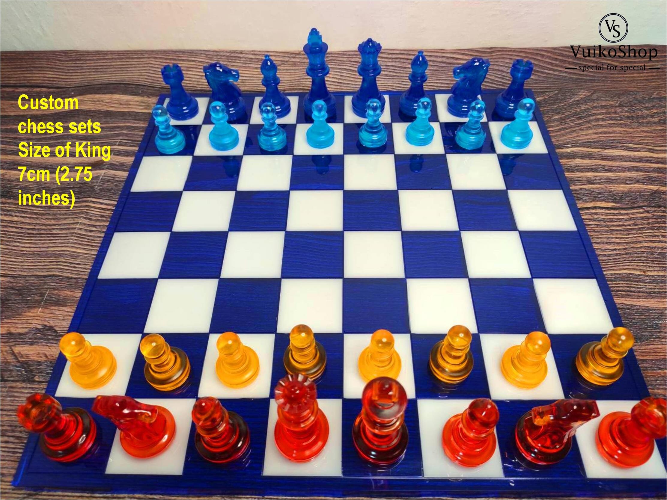 Modern Chess Set With Chessboard Size of King 7cm 2.75 Inches Chess ...