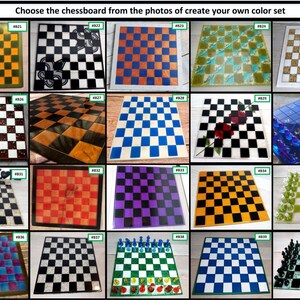 Amber/black Chess Set | Custom Chess Pieces in Different Colors | Black ...