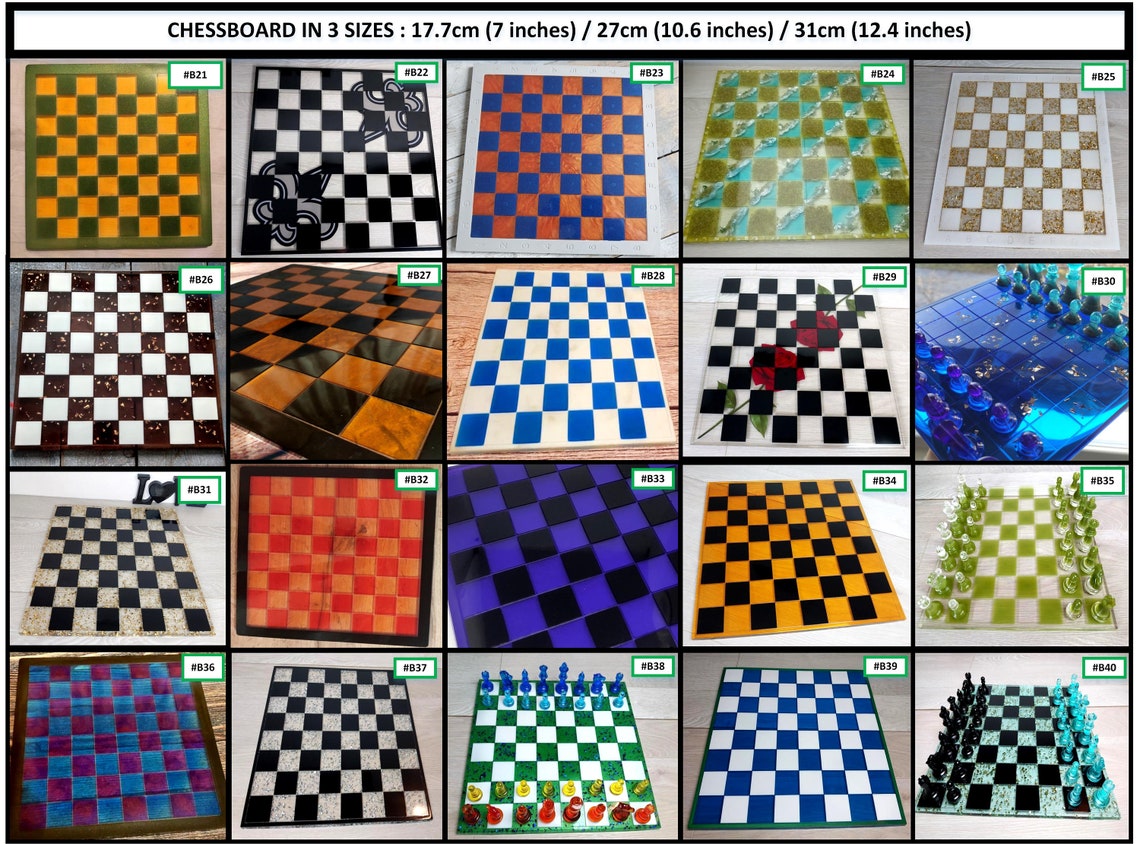 Custom Checkers Pieces Resin Chess and Checkers Set Checkers Game for ...