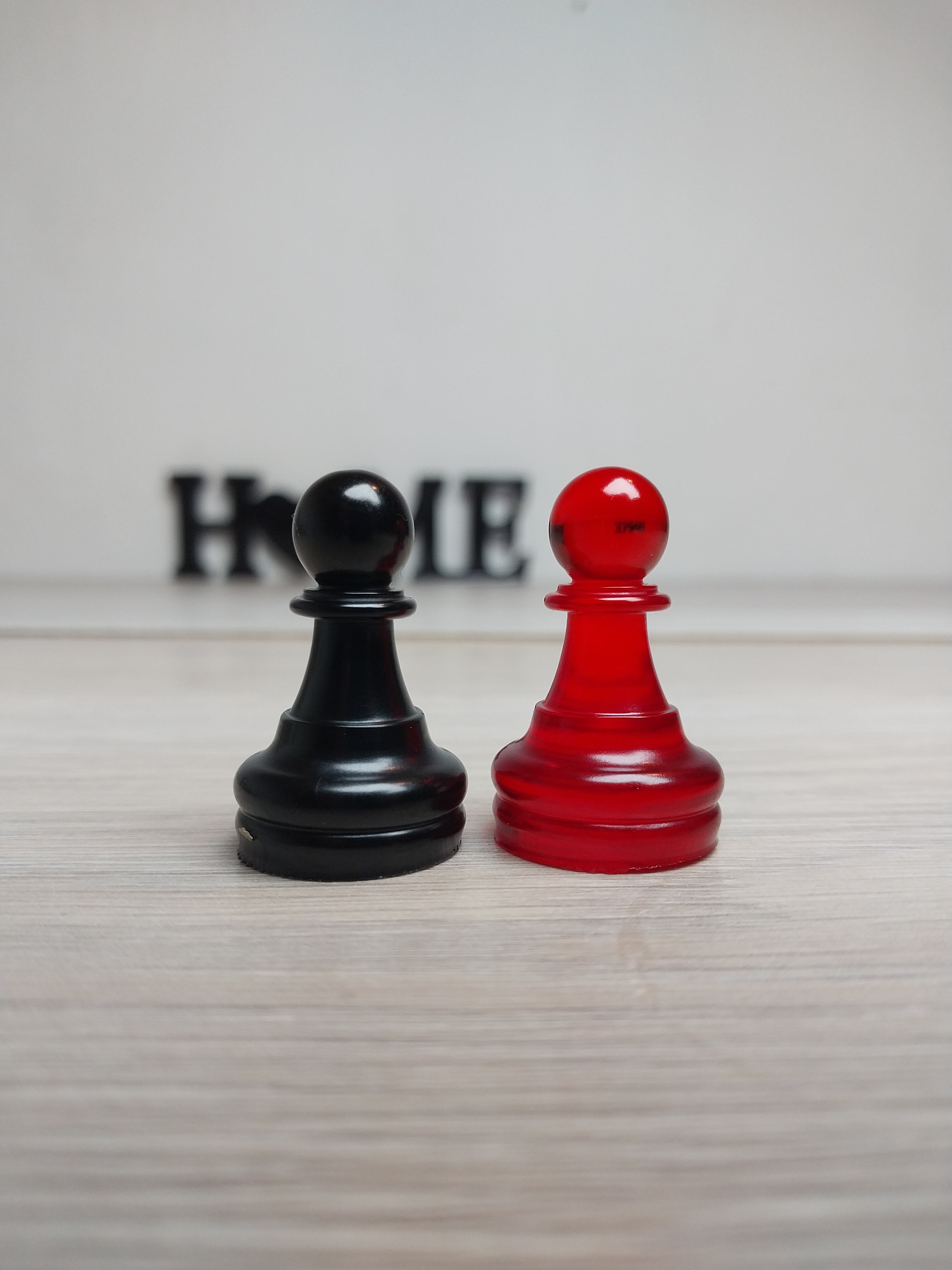 Resin Chess Set With Board Size of King 7cm 2.75 Inches Black Red Chess ...