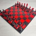 Red and Black Resin Chess Set | Custom Color Choices - Etsy