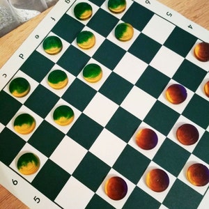 Resin Chess and Checkers Set | Checkers Pieces | Checkers Game for Kids ...