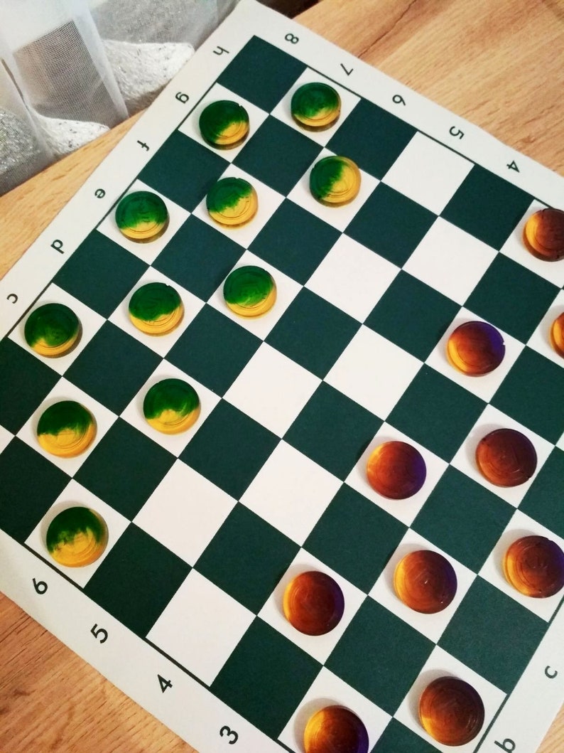 Resin Chess and Checkers Set Checkers Pieces Checkers Game for Kids ...