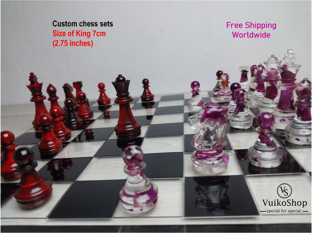 Custom Chess Sets With Chessboard | Size of King 7cm (2.75 Inches ...