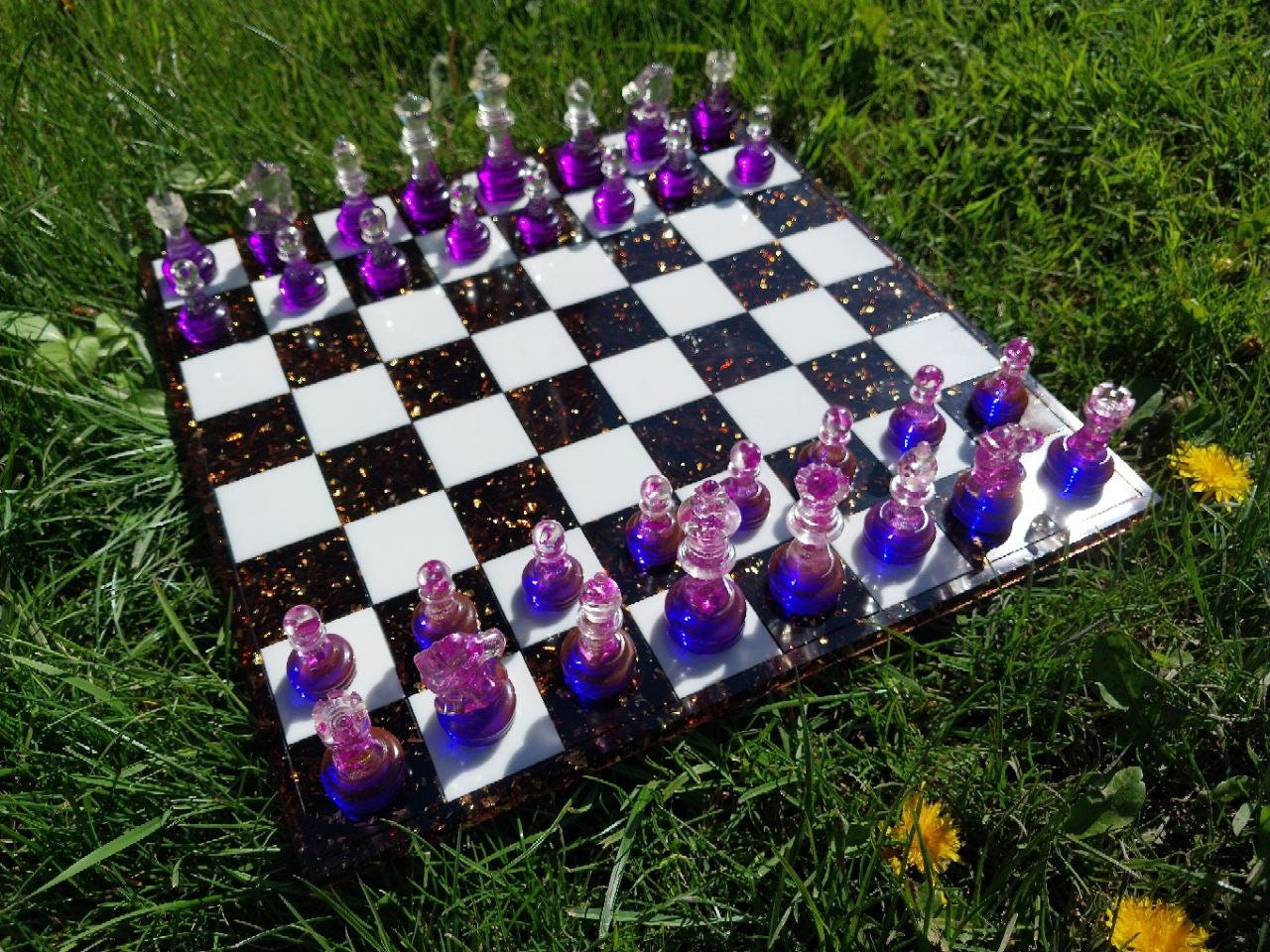 Epoxy Resin Custom Chess Set Size of King 7cm 2.75 Inches Chess Sets ...