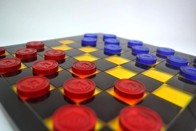 Custom Checkers Pieces | Resin Chess and Checkers Set | Checkers Game ...