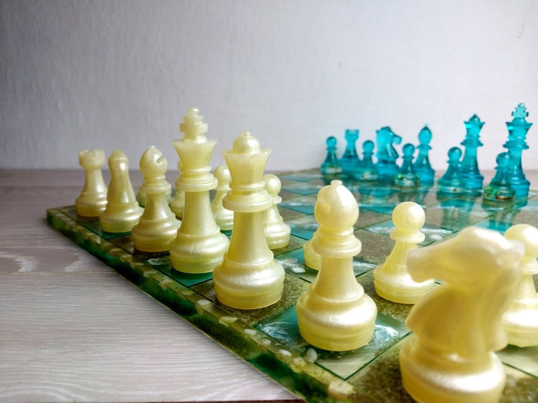 Chess Set Marble Sand and Water | Size of King 7cm (2.75 Inches ...