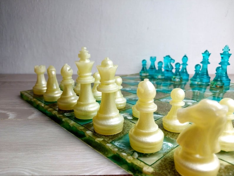Chess Set Marble Sand and Water | Size of King 7cm (2.75 Inches ...