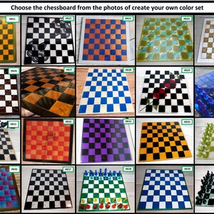 Custom Colors Chess Set With Chess Board or Without | Size of King 7cm ...
