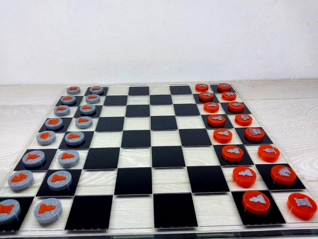Flat Chess Pieces | Size of Chess 23mm*5mm | Custom Chess Sets With ...