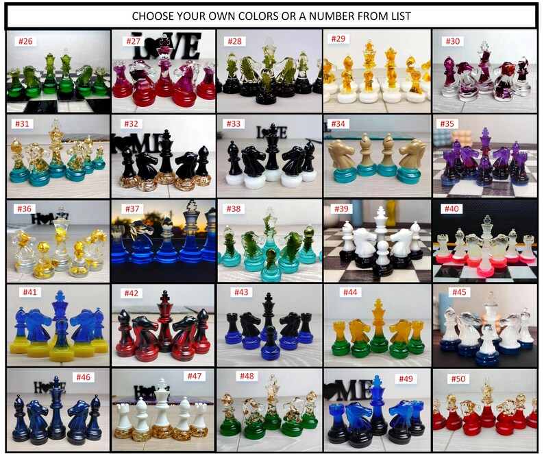Chess Set Marble Sand and Water | Size of King 7cm (2.75 Inches ...