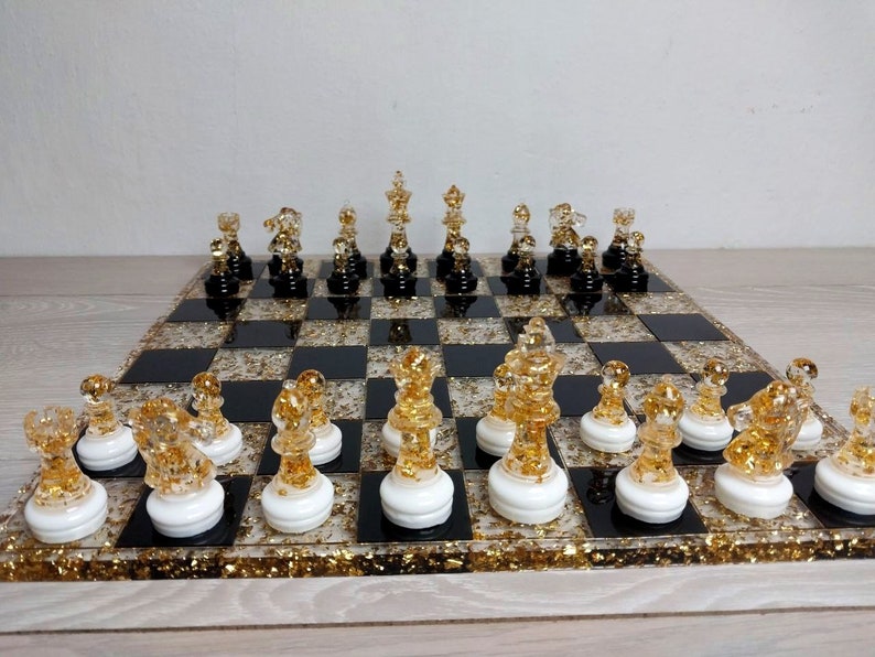 Gold White Chess Pieces Luxury Chess Sets Custom Chess Set With ...