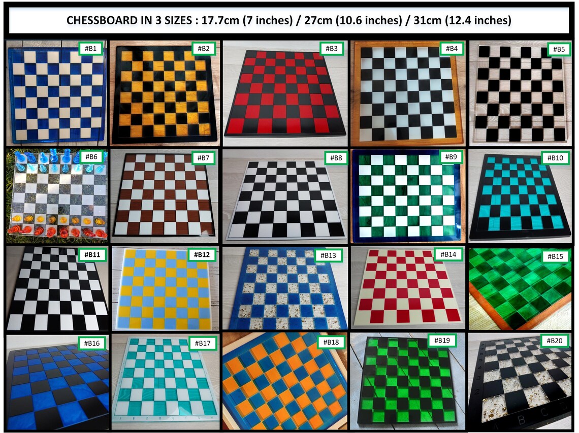 Custom Colors Chess Set With Chess Board or Without Size of King 7cm 2. ...
