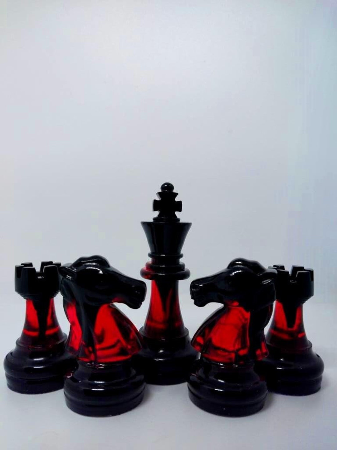 Epoxy Resin Chess Pieces Size of King 7cm 2.75 Inches Chess Sets With ...