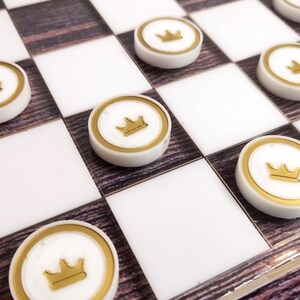 Custom Checkers Pieces | Resin Chess and Checkers Set | Checkers Game ...