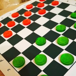 Custom Checkers Pieces | Resin Chess and Checkers Set | Checkers Game ...
