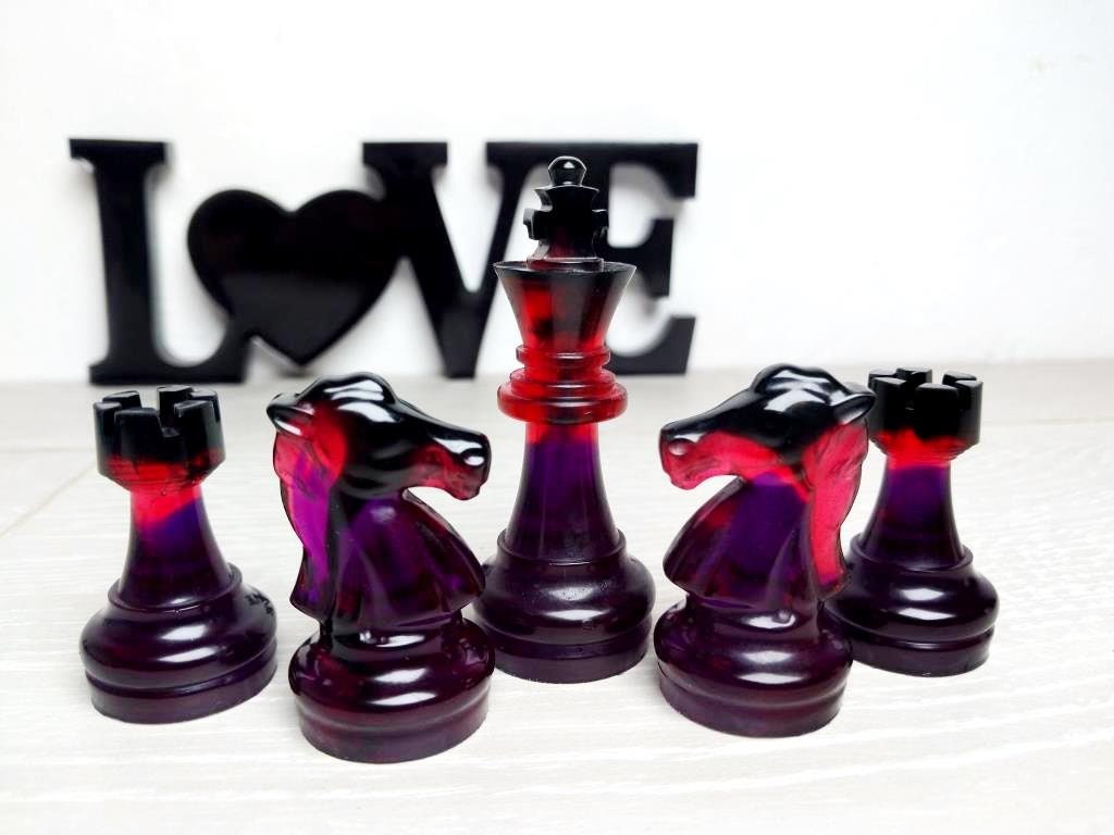 Custom Chess Sets With Chessboard Size of King 7cm 2.75 Inches Galaxy ...