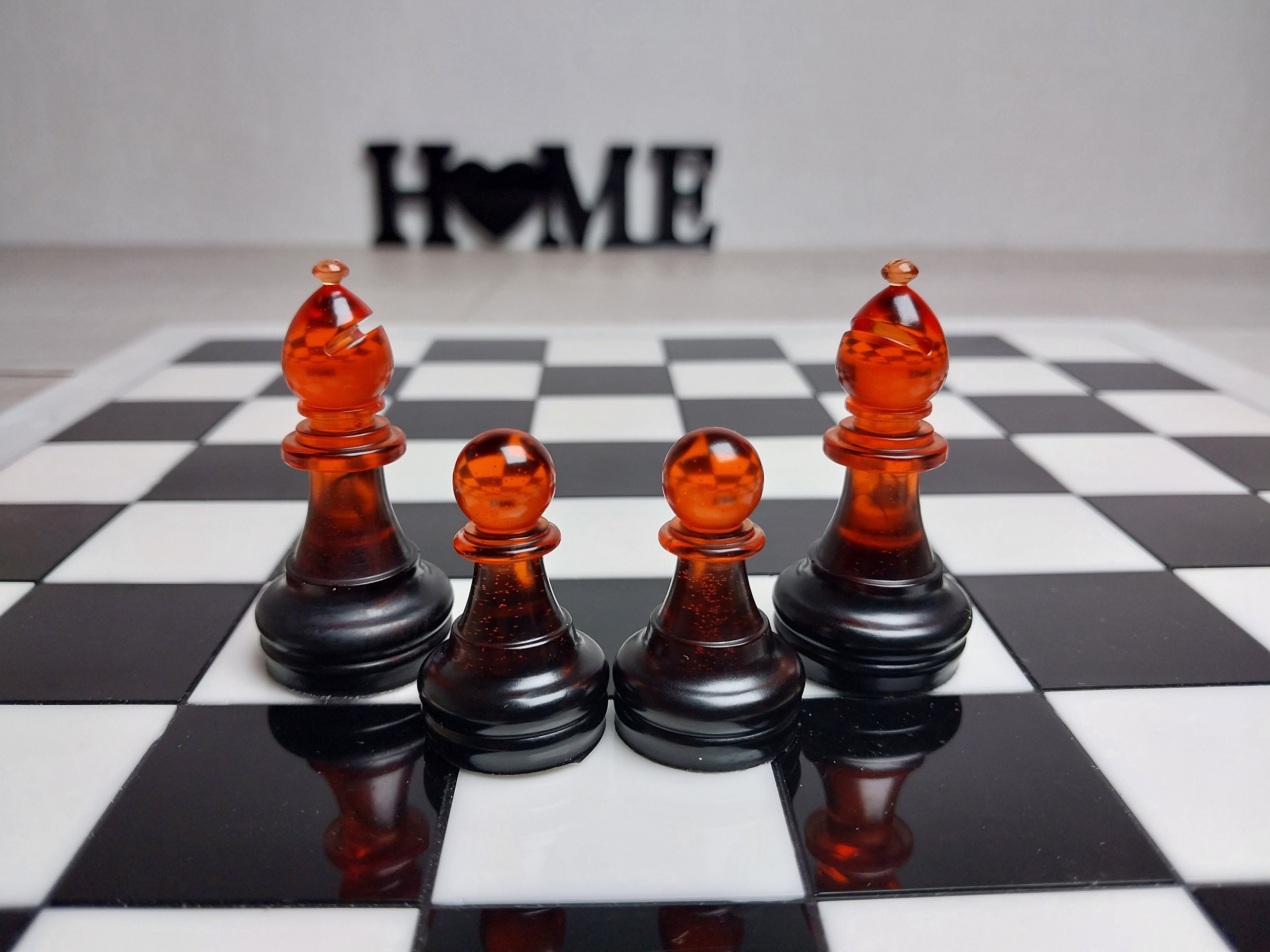 Epoxy Resin Chess Sets Set With Chessboard or Chess Pieces Only Custom ...