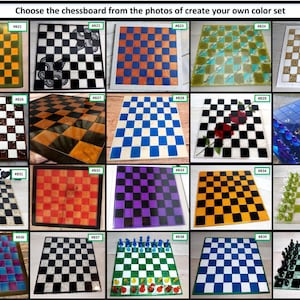 Custom Checkers Pieces | Resin Chess and Checkers Set | Checkers Game ...
