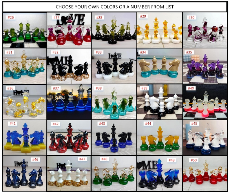 Custom Chess Pieces | Modern Chess Sets | Size of King 7cm (2.75 Inches ...